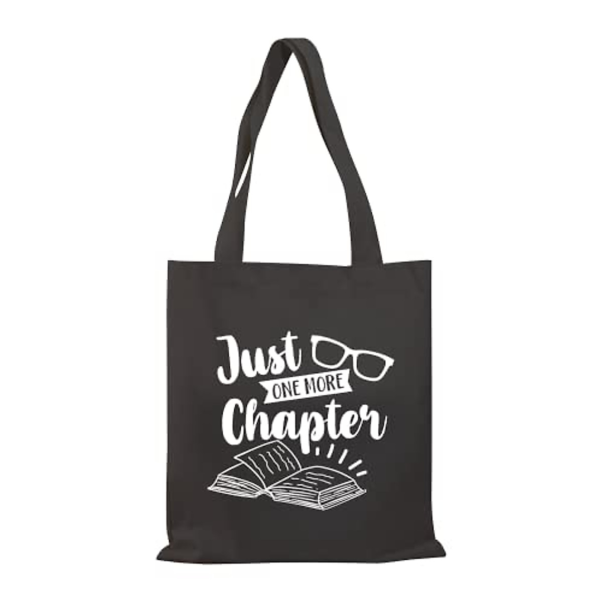 BDPWSS Just One More Chapter Tote Bag Book Lover Shoulder Bag For Bookworm Librarian Reading Lover Book Nerd Gift (one more chapter TGbl 2)