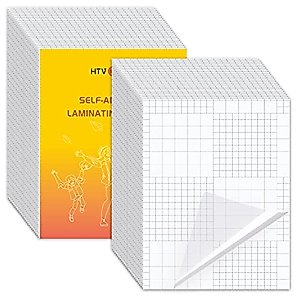 HTVRONT Self-Adhesive Laminating Sheets-50 Sheets 9 X 12 Inches Self Laminating Sheets, No Machine Needed Clear Laminating Sheets
