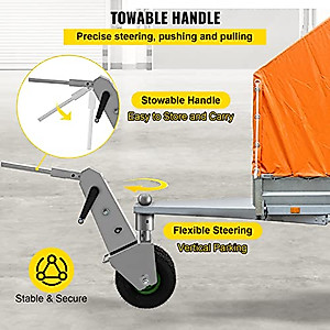 VEVOR Manual Trailer Dolly, 10000 LBS Towing Capacity Trailer Mover Valet with 2-5/16 in Ball & 10.63" Wheels, Adjustable Height Heavy-Duty Jack Tug for Car, RV, Boat, and Travel Trailers