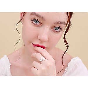 ELBLUVF 925 Sterling Silver Elephant Animal Lucky Ring Jewelry Bridesmaid Gift Favor (8)