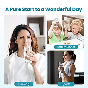 Waterspecialist NSF/ANSI 42 Certified Replacement Water Filters (Pack of 4), Replacement for ZeroWater® ZR-017 Pitcher Filters and Dispenser Filters, Reduce TDS, Chlorine, PFOA/PFOS and More