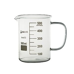 USA Lab 500ML Beaker Mug with Handle Borosilicate 3.3 - USAlab