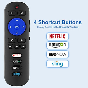 Pack of 2 Replacement Remote Compatible with All TCL Roku TV Remote, RC280 RC282 Remote for TCL 28 32 40 43 48 49 50 55 65 75 85 inch Smart Roku TV, No Setup & Pair Requried