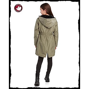 CANADA WEATHER GEAR Girls’ Winter Coat - Long Length Sherpa Lined Anorak Parka - Outerwear Jacket for Girls (7-16), Size 7/8, Sage