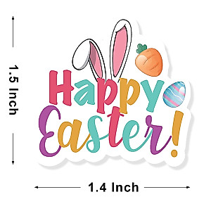 425 PCS Easter Bunny Stickers 4 Design,Cute Small Business Envelopes Stickers for Handmade Goods/Bags Business Packages,Easter Day Theme Small Shop Business Stickers for Envelopes Seals - Rabbit