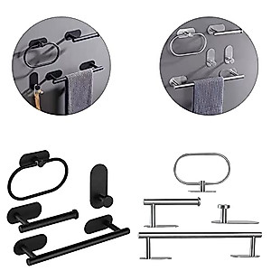 4Pieces Bathroom Towel Rack Large Capacity for Kitchen Bathroom Home Dormitory Towels Holder Space Saving Hand Towel Holder