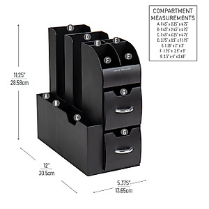 Mind Reader CAD01 Coffee Condiment Organizer-White, 6 x 12 x 12
