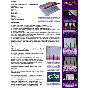 Superpunch Trans-Web Fusible Web HTC4000-7 - 17'' Wide, Clear Lightweight Fusible Interfacing for Accurate Tracing & Machine Washable- Iron on Applique, 100% Polyamide Web, Sold in 5 Yard, Made In USA
