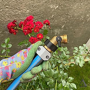 DBR Tech Garden Hose Repair Kit, Male and Female Solid Aluminum Alloy Connectors, Heavy-Duty Rust Resistant Coupler Supports High Water Pressure Systems, 1 Pack