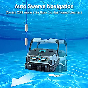 AIPER Automatic Robotic Pool Cleaner with Ultra Triple Motors, Large Top Loading Filter Baskets&Wall Climbing Function, Ideal for In-Ground/Above Ground Pools Up to 50 Feet, Gray (OC1200 Pro)