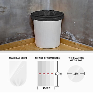 2 Gallon 100 Counts Small Strong Black Trash Bags Garbage Bags by Teivio,Small Waste Basket Liner, Bathroom Trash Can Bin Liners, Plastic Bags for home office kitchen,Black