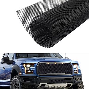 Trimmable Car Grill Mesh,Aluminum Alloy Automotive Grilles,Universal Mesh Grill Insert Fits for Front Bumper Hood Air Vents Spoiler Automotive Exterior Accessories