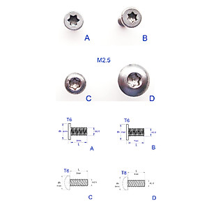 N/C NC HAISDA 40 pcs Pocket blade knife handle screws EDC folding knives hilt fasteners shaft pivot pin rivets M2 5 Stainless Steel