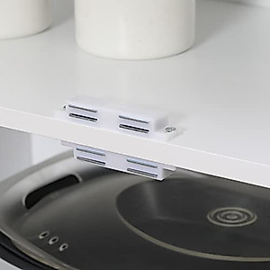 HOMCOM 70" Kitchen Pantry Cabinet, Freestanding Storage Cabinet with 4 Doors and 2 Adjustable Shelves for Dining Room, White