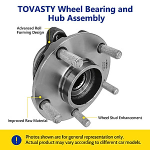 TOVASTY Rear Wheel Bearing and Hub Assembly MB90310 for Kia Soul