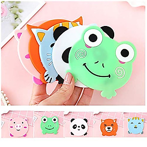 5Pcs Cute Animals Silicone Coasters Creative Coffee Drink Cup Mat Sets for Drinks Anti-Skid Beverage Holder Pad Chic for Office Home Bar Accessories Home Kitchen Decor Gifts