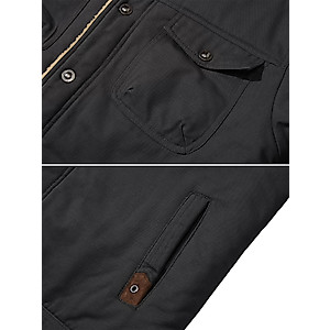 EKLENTSON Mens Fleece Lined Jacket Mens Outdoor Jackets Winter Jackets for Men Fashion Jacket Men Warm Jackets for Men, Grey, XX-Large