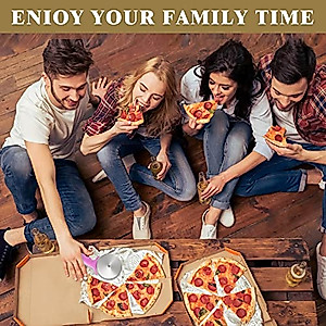 4" Pizza Cutter Wheel,Stainless Steel Large Pizza Cutter with Cover, Super Sharp Pizza Slicer-Dishwasher Available,Smooth Rotating Large Pizza Wheel Cutter Safe with Healthy Material (Rosy, 4 inch)