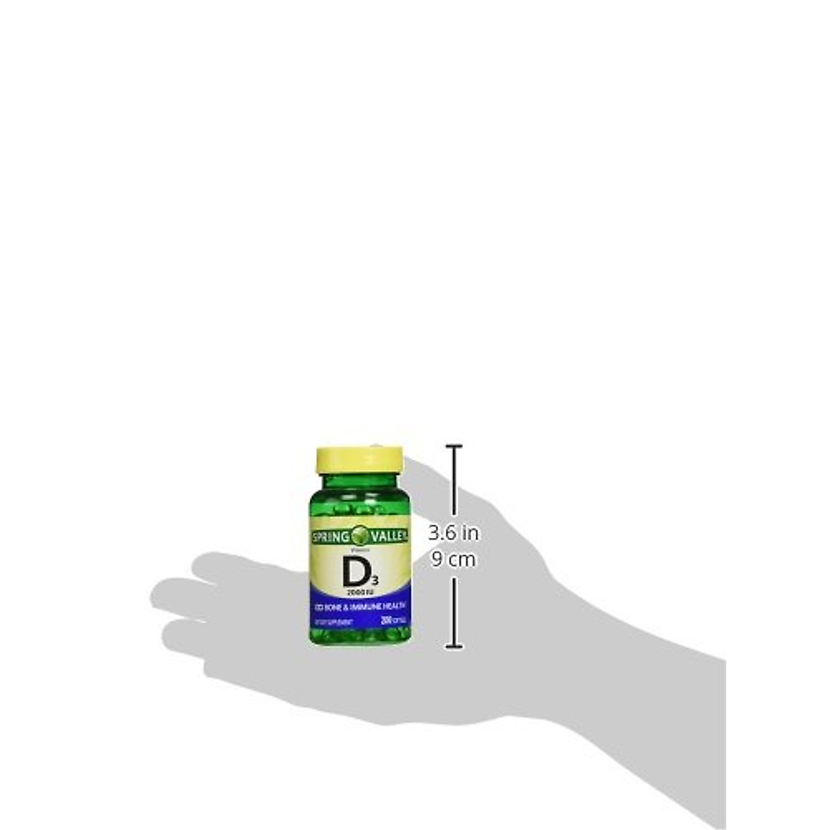 Spring Valley Twin Pack Vitamin d3 2000I.U. Immune Health/Bone Health, 200 so.