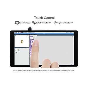 waveshare 5.5inch Capacitive Touch AMOLED Display Compatible with Raspberry Pi 4B/3B+/3A+/2B/B+/A+/Zero/Zero W/WH/Zero 2W CM3+/4 1080×1920 Resolution HDMI Supports Jetson Nano/Windows