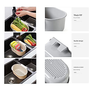 2 pcs Kitchen Sink Drain Basket for Double Bowl Kitchen Sinks, Colander and Pasta Strainer, Colanders & Food Strainers, Strainers and Colanders