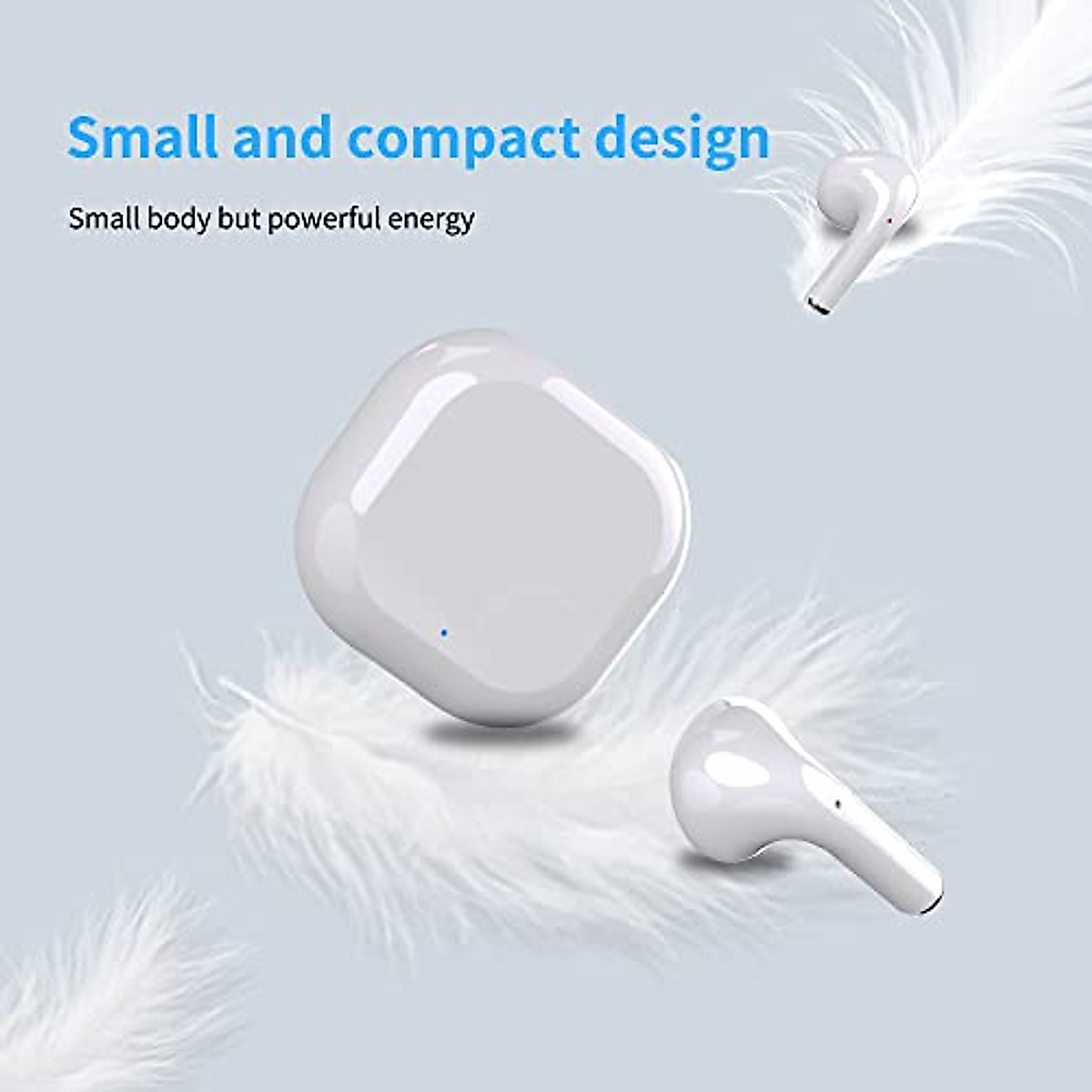 Tikgram Smart Touch Wireless Earbuds, Bluetooth 5.1, Wireless Earbuds Charging Box, in-Ear Earbuds Built-in Microphone IPX5 Automatic Pairing,Bluetooth Earbuds Wireless Headphones for Android