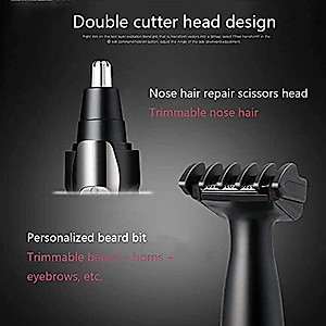 OZELS Ear and Nose Hair Trimmer Rechargeable Nose Trimmer for Men and Women Nose Clippers Eyebrow Facial Hair Trimmer Body Grooming KitWaterproof Dual Edge Blades