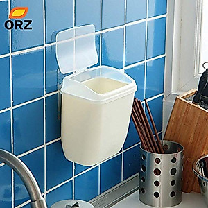 CXP Wall-Mounted Trash Solid Color Seamless Paste Kitchen Cabinets Bathroom Storage Debris Box