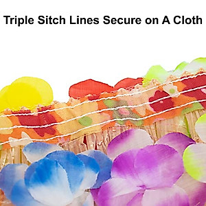 GiftExpress Pack of 2, 9 feet X29 Luau Grass Table Skirt, Hawaiian Luau Libiscus Table Skirt for Hawaiian Party, Luau Party Supplies, Luau Party Decorations, Moana Birthday Party (Natural Hay Grass)