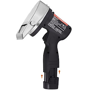 VEVOR Electric Shawarma Knife, 80W Cordless Battery Professional Turkish Knife, Commercial Stainless Steel Gyro Cutter, Doner Kebab Meat Slicer with 2 Blades, Φ4/100mm, 0-8mm Adjustable Thickness