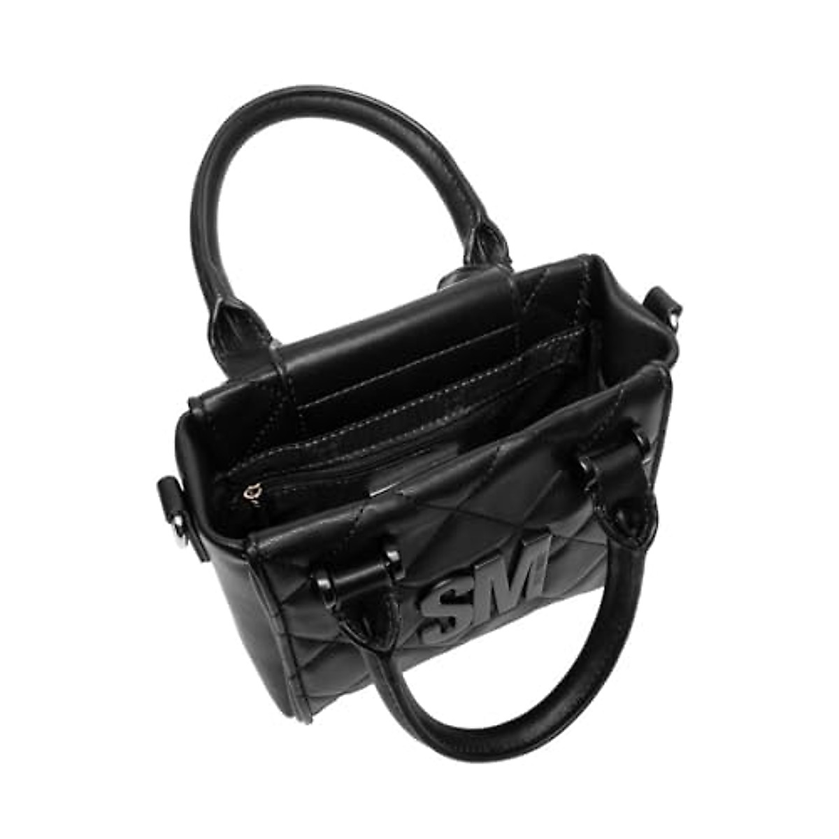 Steve Madden BBABI Quilted Top Handle Crossbody, Black