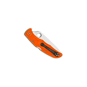 Spyderco Endura 4 Lightweight Signature Knife with 3.80" VG-10 Steel Blade and Orange FRN Handle - PlainEdge - C10FPOR