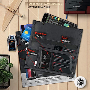 Mission Darkness Non-Window Faraday Bag for Phones (2-Pack) // Signal Blocking Bag Prevents Hacking Tracking Spying, Device Shielding for Law Enforcement Military Digital Forensics, EMP CME Protection