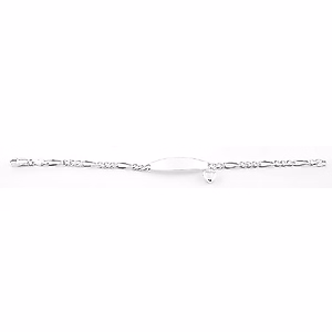 LGU Sterling Silver Polished Dangle Heart Id Identification Engravable Bracelet for Adult (8 Inches)