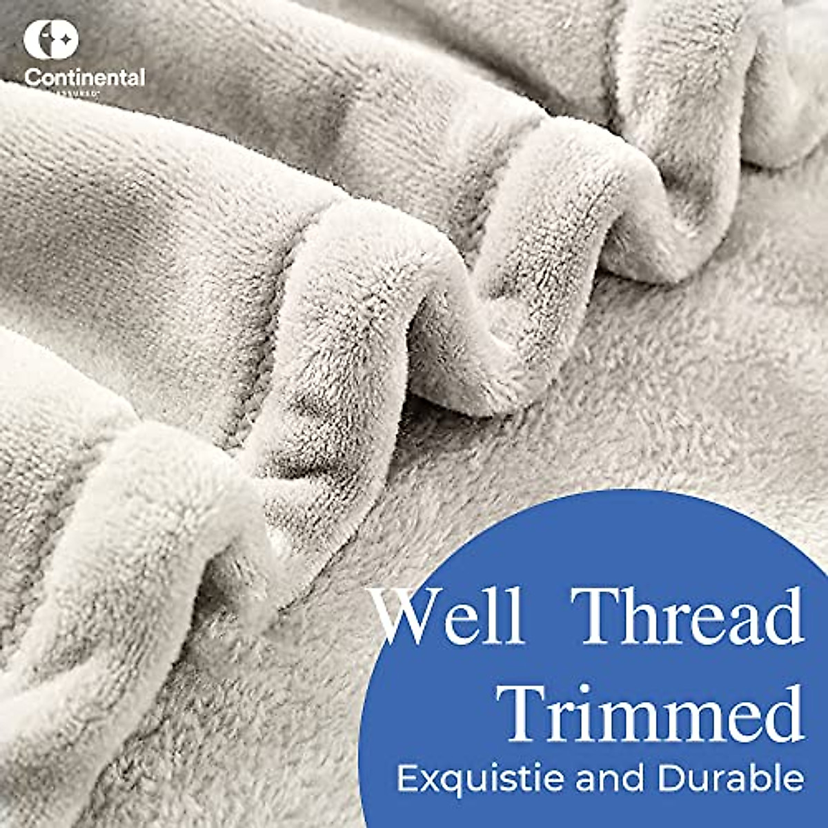 Continental Bedding - Super Soft Flannel Fleece Throw Blanket, Lightweight 320GSM, Great for Sofas, Couches, Beds, Camping, and Travel, The Whole Room Feels Soft and Cozy