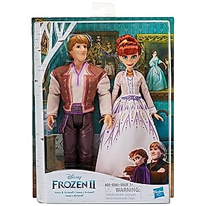 Disney Frozen Anna & Kristoff Fashion Dolls 2 Pack, Outfits Featured in The Frozen 2 Movie, Brown