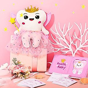 Tooth Pillow Kit Including Lost Teeth Cute Fairy Pillow Felt Tooth Pillow Lost Teeth Pillow Dear Tooth Notepad Felt Keepsake Wallet Pouch to Hold Teeth Note Card Photography for Kids