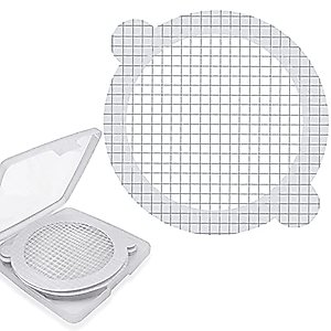 30PCS Disposable Shower Drain Hair Catcher Mesh Stickers with Storage Box, Shower Hair Drain Catcher for Showers Bathtubs Mesh Stickers, Sink Drain Strainer Mesh Stickers, Shower drain cover Stickers