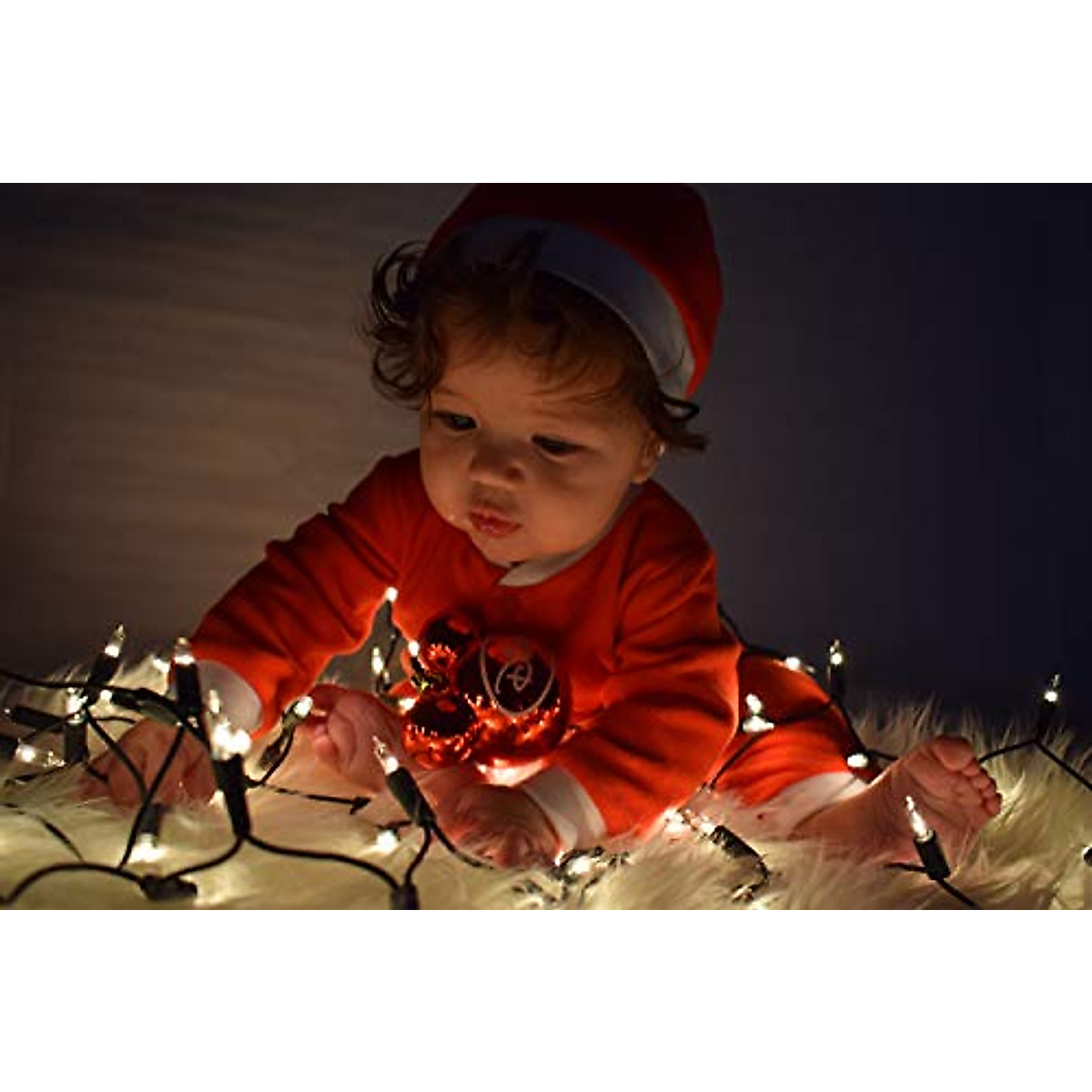 Flagicon Outdoor Indoor Lights, 200 Counts 72FT Waterproof Green Wire Warm White Connectable Decorative Lights for Holiday Tree Patio Garden Party Wedding, UL Certified