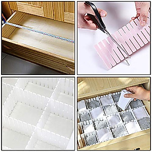 Drawer Organizers - DGQ 40Pcs Drawer Divider Strips 2.75” High Adjustable Separators for Closet, Office Desk, Kitchen Storage, Dresser, Makeup Tools, Socks