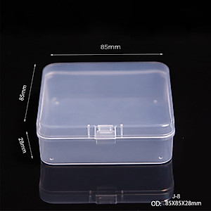 Sunnyska Mini Boxes Rectangle Clear Plastic Storage Case Container Box