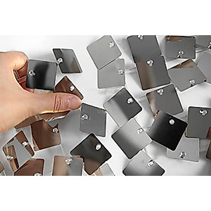 Kate 24pcs/Set Assembled Silver Shiny Sequins Wall Backdrop Panels Shimmer Photography Props for Birthday Wedding Party Decoration 30x30cm