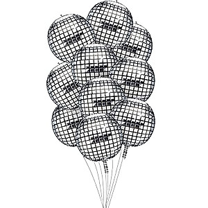 Disco Foil Balloons Aluminum Mylar Helium Balloons 10 Pieces 22 Inch 4D Large Mirror Metallic Balloons for Disco Dance Party Supplies Birthday Party Wedding Baby Shower (Silver)