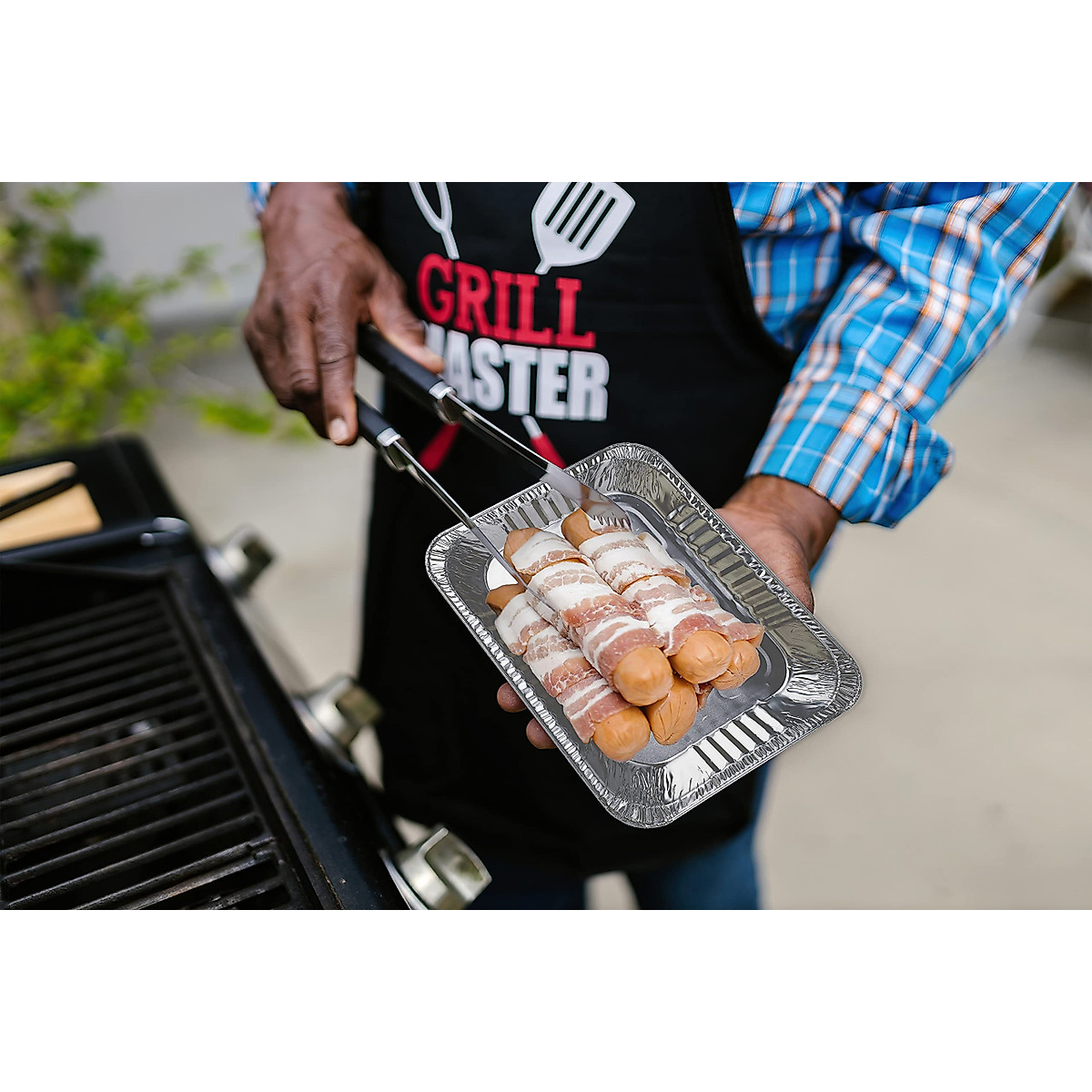 Komely Aluminum Foil Pans with Lids [25-Pack], Half-Size 9x13 Baking Pan,Heavy Duty Tin Foil Pans,Disposable Cookware, Food Containers for Cooking, Chafing, Catering,heating or Steam table