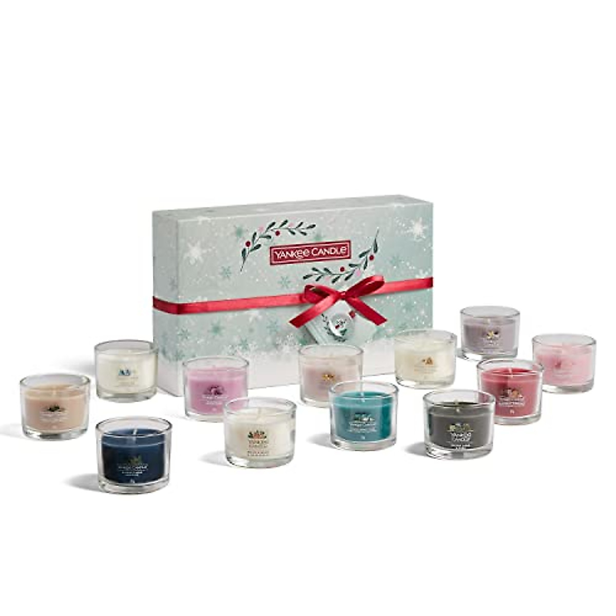 Yankee Candle Gift Set | 12 Scented Filled Votive Candles | Snow Globe Wonderland Collection | Perfect Gifts for Women