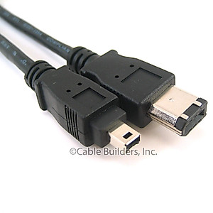 Firewire Cable 6 Pin to 4 Pin Length 6 ft
