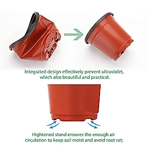 Bonviee Seed Starter Tray with 4 Inch Nursery Pots, 5-Pack Seedling Starter Kits with Humidity Dome (30 Cells Total Tray) and 10 Pcs Labels Mini Greenhouse Germination Kit for Seeds Growing Starting