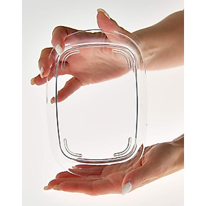 HOME-X Clear Acrylic Butter Dish with Cover, Plastic Covered Cheese Holder with Tray