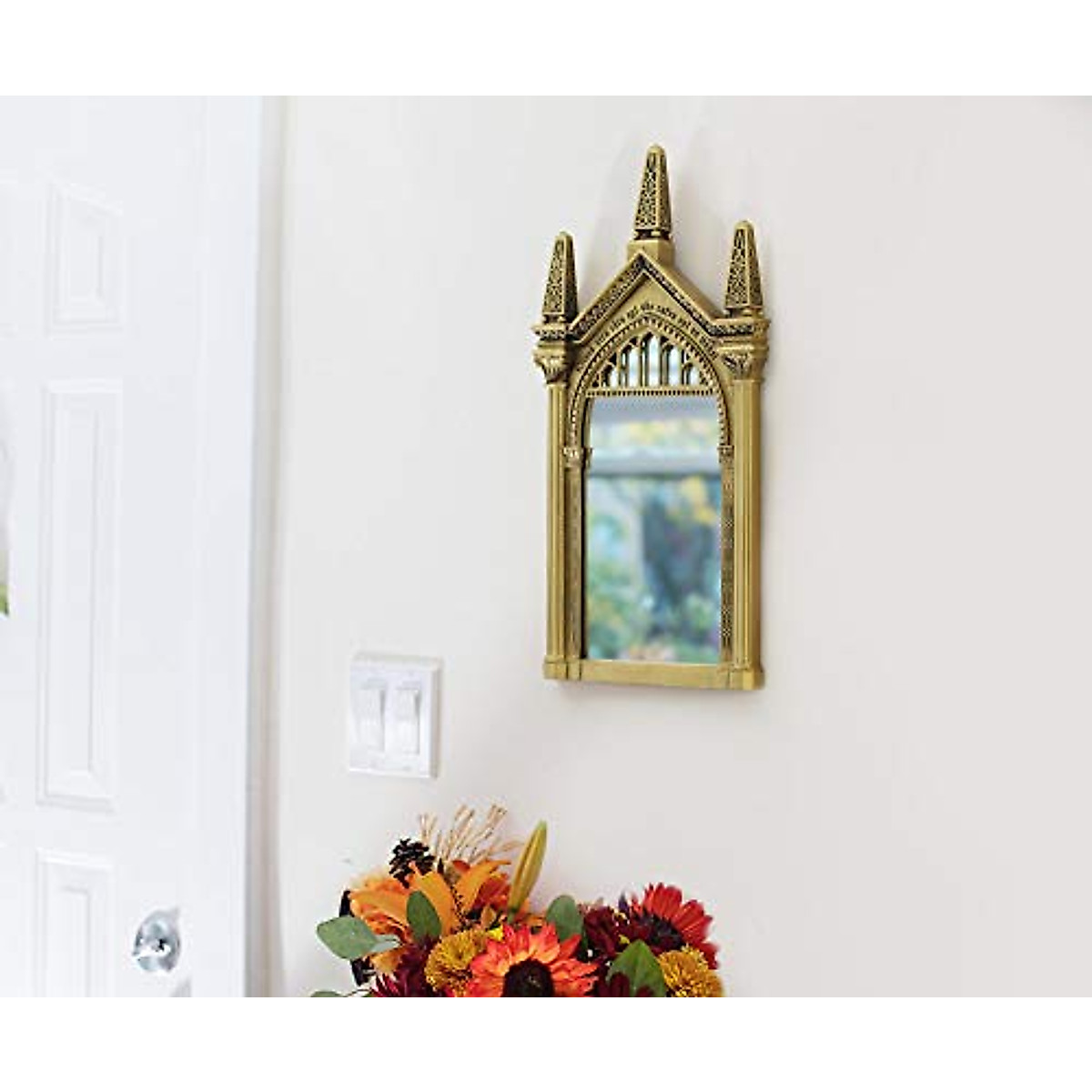 Harry Potter Replica Mirror of Erised Wall Decor | Hanging Mirror For Entryway, Living Room, Bedroom | Collectible Wizarding World Vanity Mirror | 25 x 10 Inches