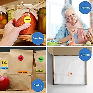 ChromaLabel 3/4 Inch Circle Sticker Labels, Easy to Write On Round Colored Stickers, Permanent Sticky Dots - 1200 Colored Dot Stickers per Variety Pack, 5 Assorted Colors Dot Labels